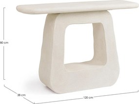 Krémový konzolový stolek 38x120 cm Albin – Bizzotto