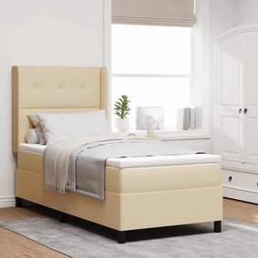 Postel s boxspringem s polštářem Krémová 200 x 80 cm textil 3341614