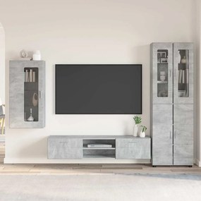 Sestava TV skříněk FLORIN 3 ks Betonově šedá Kompozitní dřevo 3397967