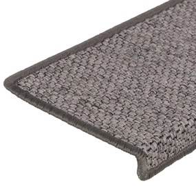 vidaXL Marketos Samolepící nášlapy na schody sisal 15ks 65x21x4cm šedé a béžové