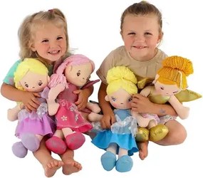 TEDDIES Hadrová panenka víla Pivoňka 40 cm / Panenka / Textilní / od 3