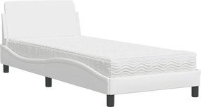 Postel s matrací Dover bílá 90 x 200 cm umělá kůže 3208338