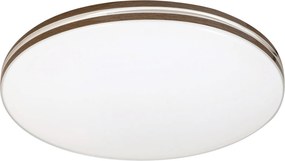 Rabalux Bílé stropní LED svítidlo Oscar2 s dekorem dřeva kulaté 340mm 18W 71173