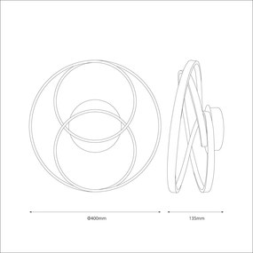 Stropní LED svítidlo Turner, 1x LED 32w, 4000k, b