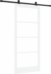 Posuvné dveře ORKDAL 93 x 211 cm Masivní borové dřevo a sklo 3332010