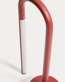 Červená kovová LED stolní lampa (výška 30 cm) Bow – Kave Home