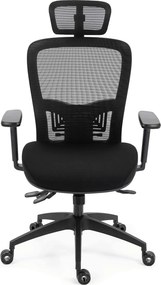 Ergonomická kancelářská židle MERTON - černá síťovina