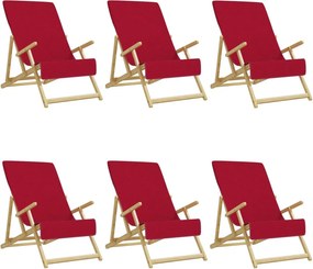 Plážové osušky 6 ks vínové 60 x 135 cm textil 400 GSM 3157057