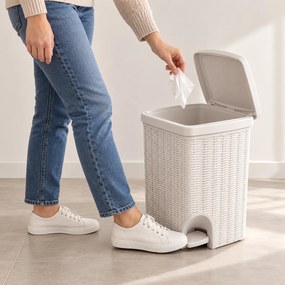 STEFANPLAST Odpadkový koš 20 l, 31x27,5x39cm, bílý