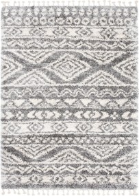 Koberec Aztec 200x300 Boho Shaggy s třásněmi v28