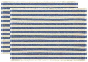 Södahl Bavlněné prostírání (sada 2 ks) 33x48 Statement Stripe Blue