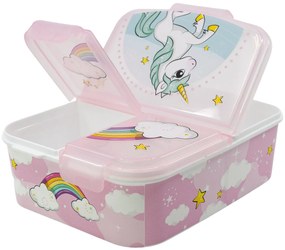 Multibox na svačinu Unicorn se 3 přihrádkami