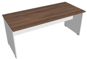 Stůl jednací rovný 180 cm - Hobis Gate GJ 1800 Dekor stolové desky: ořech, Dekor lamino podnože: bílá