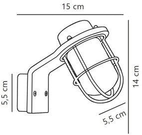 Nordlux - Venkovní nástěnné svítidlo MARINA 1xG9/40W/230V IP44