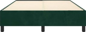 Rám postele s boxspringem tmavě zelená 140 x 190 cm samet 3121117