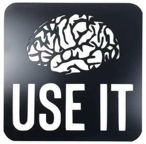 Dřevěná dekorace Use It černá