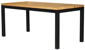 Jídelní stůl s masivní dubovou deskou Klasik 1800 x 900 mm