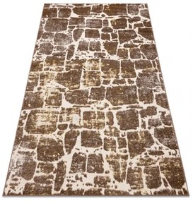 Moderní kusový koberec  MEFE 6184 Kámen tmavě béžový Rozměr: 160x220 cm