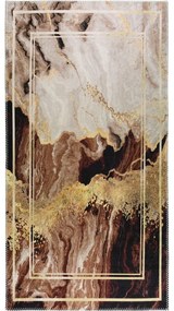 Hnědo-krémový pratelný koberec 80x150 cm – Vitaus