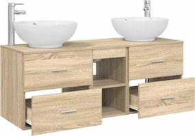 Sada koupelnového nábytku 3 ks Dub sonoma 49,5 x 44,5 x 65 cm 3405901