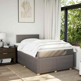 Box spring postel s matrací taupe 120x190 cm textil 3287392