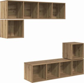 Sestava TV skříněk 4 ks Artisanový dub Kompozitní dřevo 3393128