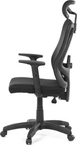 Kancelářská židle KA-R215 BK, synchronní mechanismus, černá síťovina (65 x 63) cm