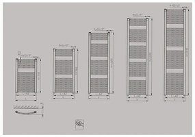 A-Interiéry Koupelnový radiátor Eco EC-X 45168 / bílá RAL 9016 (168x45 cm) - eco_ecx45168