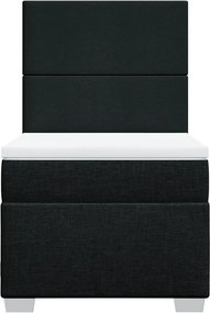 Box spring postel s matrací černá 90x200 cm textil 3290366