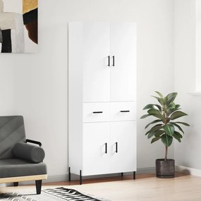 Skříň highboard bílá 69,5 x 34 x 180 cm kompozitní dřevo,  3198153