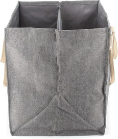 Šedý látkový koš na prádlo 71 l Laundry Hub Tweed duplo – Rolser