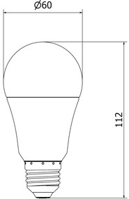 Mexen Nova, LED žárovka E27, A60, 10W, neutrální - 4000K, 1055 lm - L100-E27-1040-01