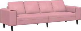 Pohovka do obývacího pokoje Růžová 250 x 77 x 76 cm 3335094