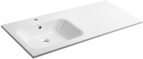 Sapho Sapho, ARECA umyvadlo 121x51,5cm, litý mramor, levé, bílá, AC121L