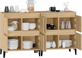 Příborníky 2 ks dub sonoma 60 x 35 x 70 cm kompozitní dřevo 3185762