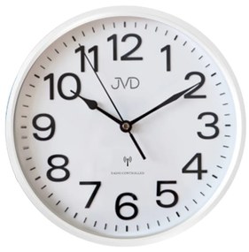 JVD Bílé rádiem řízene hodiny RH683.1