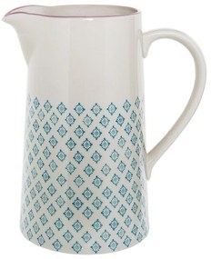 Modro-bílý kameninový džbán Bloomingville Patrizia, 2 l