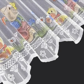 Vitrážová žakárová záclona 4349, výška 60 cm, metráž