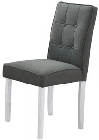 Casarredo Jídelní čalouněná židle MALTES šedá/bílá
