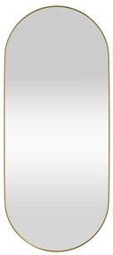 Nástěnné zrcadlo zlaté 30x70 cm oválné - Default Title