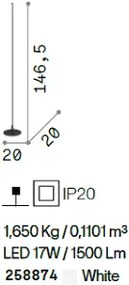 Ideal Lux LED stojací svítidlo YOKO pt 1X17W Barva: Bílá