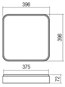 Redo 01-2576 stropní LED svítidlo stmívatelné Yomo pískově bílé, 47W, 3000K, 39cm