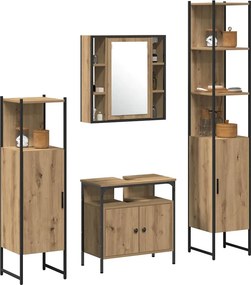 Sada koupelnového nábytku 4 ks Artisanový dub 3334430