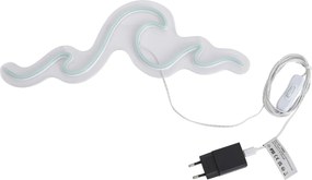 Neonová nástěnná lampa modrá vč. LED - Wave