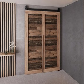 Skládací posuvné dveře QUDIO M1 Craft + Old Style 100