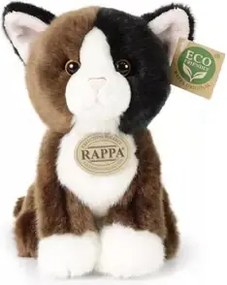 RAPPA Plyšová kočka trojbarevná 18 cm / ECO-FRIENDLY / od 0 let