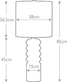 Velká stolní lampa Elstead CONTOUR 85 cm 1xE27 zelená barva