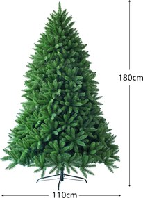 Costway 180 cm Umělý vánoční stromeček PVC jehly Umělý stromek