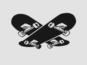 Svět Skateboardů - kovová silueta na zeď Velikost: 75cm, Barva: Red