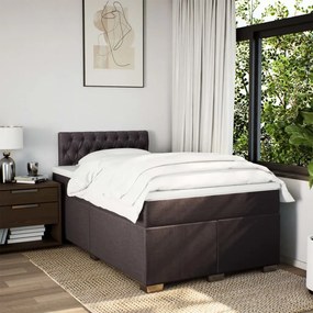 Box spring postel s matrací tmavě hnědá 120x190 cm textil 3288137